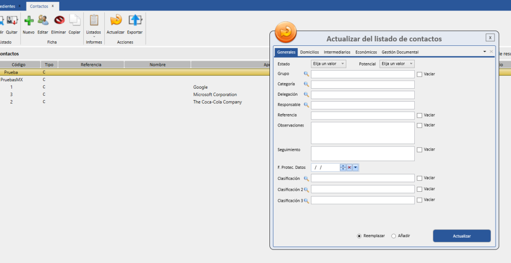 Actualización masiva de datos - Grupo10 - Software Propiedad Industrial ...